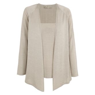 Cortana Seidenstrick-Cardigan - - Knitwear - Damen - Beige - XS