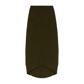Victoria Beckham Rippstrick-Woll-Midirock - - Skirts - Damen - Gr&uuml;n - XS