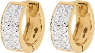 Edenly Ohrringe Sternbilder - Himmelskörper Veränderung - Großes Modell - Gelbgold - 0.2 Karat - 20 Diamanten