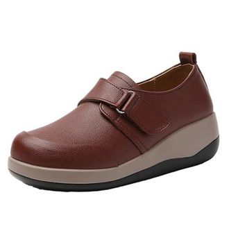 Generic Chaussures compens&eacute;es pour femme - Confortables - Couleur unie - Bout rond - &Eacute;l&eacute;gantes - Respirantes et d&eacute;contract&eacute;es - Chaussures de course &agrave; pied - 