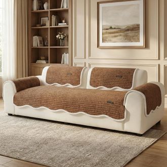 Shanna Sofa &uuml;berzug Sofabezug 1 2 3 4 Sitzer Sofabez&uuml;ge Couch &Uuml;berzug L Form Ecksofa Sofa Couch Cover &Uuml;berwurfdecke, Sofahusse Sofa&uuml;berw&uuml;rfe rutschfest Sofa 