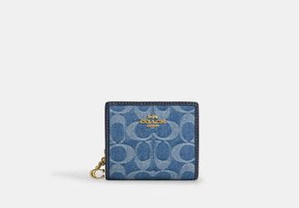 Coach Portemonnaie Aus Signature-Denim Mit Druckknopf