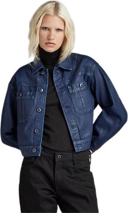 G-Star RAW Damen Cropped Utility Jacke, Blau (luna blue cobler D24082-D436-G275), L