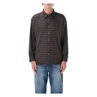 Dunst Kariertes Flanellhemd - - Shirts - Herren - Braun - XL