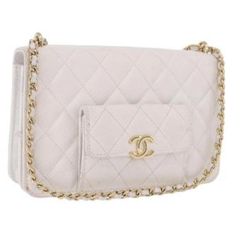Chanel Pre-owned Vintage Caviar Shoulder Bag - Femme - Pre-owned - Blanc - Taille: ONE Size