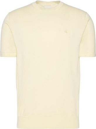Calvin Klein T-Shirt aus einem Baumwollstrick mit Label-Stickerei in