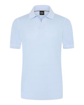 HUGO BOSS Glattes Poloshirt aus einem Baumwolle-Lyocell-Mix in