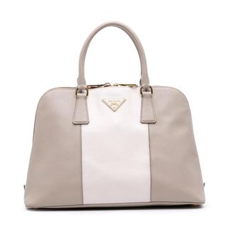 Prada Pre-owned Structured Leather Satchel - - Pre-owned - Damen - Grau - ONE SIZE