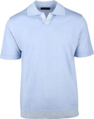 Daniele Fiesoli Homme, Tops, Bleu, Taille: L Polo en maille