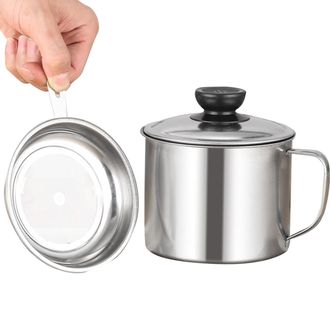 Generic Topf f&uuml;r &Ouml;lfilter, Topf f&uuml;r &Ouml;lfilter aus Edelstahl, COUCIO FILTER &Ouml;CHER KISSEN | K&uuml;che aus Edelstahl speichert Fett f&uuml;r Zuhause, Campe
