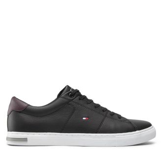 Tommy Hilfiger Sneakers Tommy Hilfiger Essential Leather Detail Vulc FM0FM04047 Schwarz