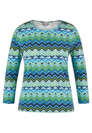 Rabe 3/4-Arm-Shirt mit grafischem Muster
