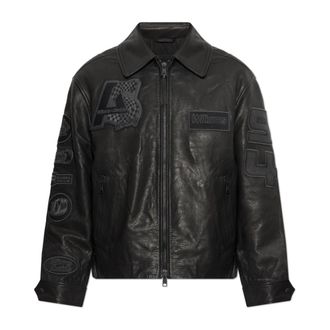 AllSaints Garrison Lederjacke - - Jackets - Herren - Schwarzk - L