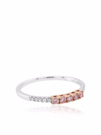 HYT Jewelry bague de fian&ccedil;ailles Argyle Pink en or 18ct pav&eacute;e de diamants - Argent