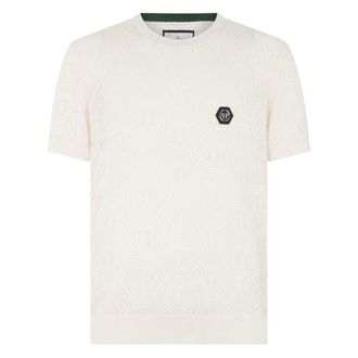 Philipp Plein Herren, Strickwaren, Beige, LGr&ouml;&szlig;e