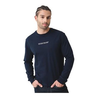 Guess Long Sleeve Top - Homme - Tops - Bleu - Taille: M