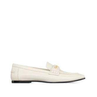 Dior Femme, Chaussures, Blanc, Taille: 38 EU Leather Mocassins
