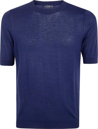 Ballantyne Homme, Pulls, Bleu, Taille: M Short Sleeve Pullover