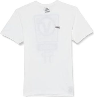 Vans T-Shirt Open Late SS pour Homme, Blanc, M, Blanc, M