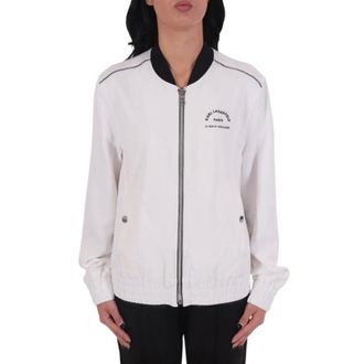 Karl Lagerfeld Veste Bombe Cady - Femme - Vestes - Blanc - Taille: 36 FR