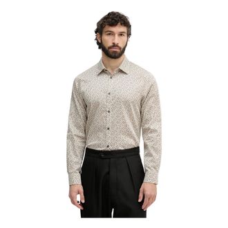 A|X Armani Exchange Chemise en coton coupe droite - Homme - Chemises - Beige - Taille: XL