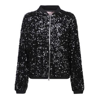 Herno Femme, Vestes, Noir, Taille: 44 FR Veste Bomber Noire &agrave; Sequins