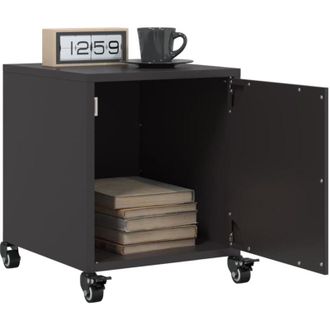 vidaXL Nachttische 2 Stk. Schwarz 36x39x43,5 cm Stahl - Vidaxl