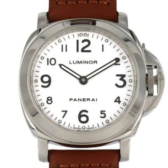 Officine Panerai Panerai Pre-owned - Pre-owned Luminor Base Stainless Steel Automatic - Femme - Pre-owned - Blanc - Taille: ONE Size
