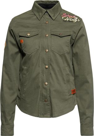Queen Kerosin Damen Outdoor Funktionshemd Q.K. Adventure Gear - Spread your Wings olivgrün