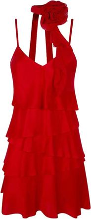 Blugirl Femme, Robes, Rouge, Taille: 36 FR Tie-Detail Mini Dress
