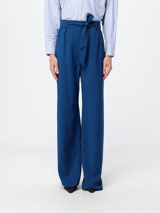 Max Mara Wide-Leg-Hose aus Schurwolle mit Bindeg&uuml;rtel an der Taille