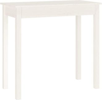 vidaXL Table console Blanc 80x40x75 cm Bois massif de pin Vidaxl