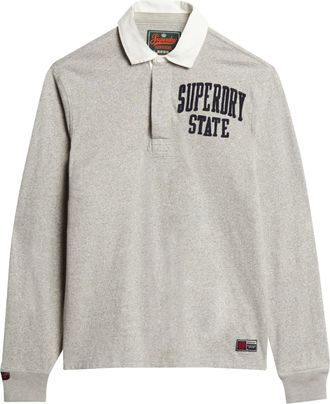 Superdry Herren Athletic Rugby-Oberteil Vintage Sweat Hellgrau Meliert XL