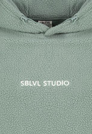 Sublevel Hoodie Teddyfleece Kapuze Logoschriftzug f&uuml;r Herren (1-tlg) Normal Fit Kapuze Langarm Einfarbig w&auml;rmend Pull On