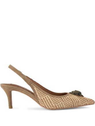 Kurt Geiger escarpins Belgravia &agrave; bride arri&egrave;re et plaque aigle - Tons neutres