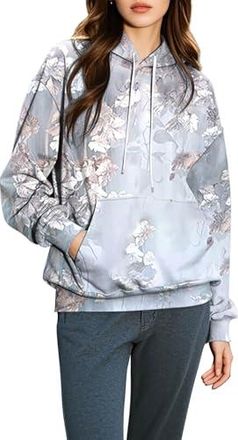 Generic Sweat &agrave; capuche pour femme - Long - Sweat &agrave; capuche - Col rond - Coupe ajust&eacute;e - Loisirs - Sport - Manches longues - Entra&icirc;nement - Pull streetwear, b