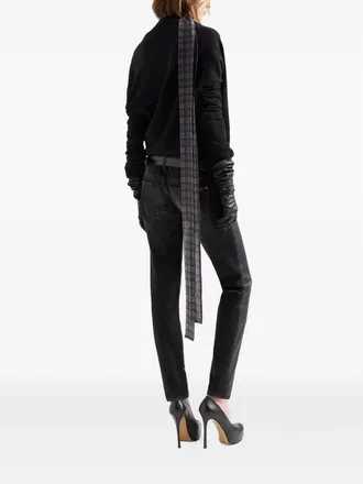 7 For All Mankind Wrap Design Cashmere Blend Sweater - Black