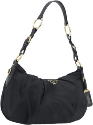 Prada Sac bandouli&egrave;re Pre-owned en nylon - Femme - Pre-owned - Noir - Taille: ONE Size