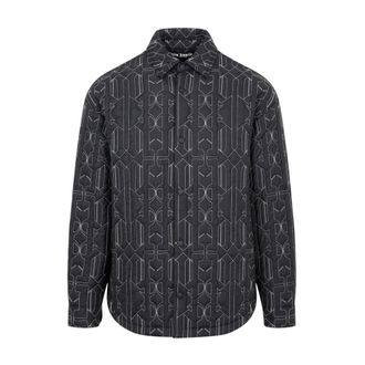Palm Angels Gestepptes graues Hemd - - Shirts - Herren - Grau - M