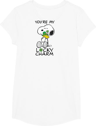 Peanuts St. Patricks Snoopy Gl&uuml;cksbringer Kleeblatt T-Shirt