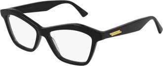 Bottega Veneta Cat-Eye-Acetatfassung mit gestreiften B&uuml;geln - - Accessories - unisex - Schwarzk - ONE SIZE
