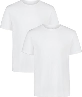 Under Armour Herren Baumwolle Rundhals Unterhemd 2er Pack - Etikettlos, Weiche Stretch-Passform, Atmungsaktiv & Schweißableitend - Weißes T-Shirt Baselayer