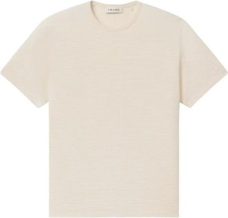 Frame Denim Homme, Tops, Beige, Taille: XL Jacquard Stripe Tee