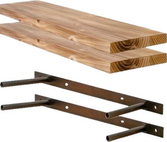 Generic 40&times;15&times;2 cm gro&szlig;es Massivholz-Ausstellungsregal, rustikales schwebendes Wandregal f&uuml;r B&uuml;cher, Pflanzen, Badezimmeraufbewahrung und dekorative Organisat