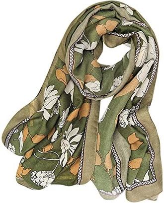 Generic Bonnet pour femme - Écharpe longue en flanelle - Pour femme, Vert, taille unique