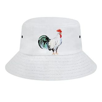 Generic Poulet-6 Chapeau De Pêcheur Pliable Seau Chapeau Mode Casquettes Visières pour Chasse Sports Loisirs