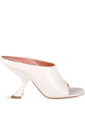 Amina Muaddi mules Uma 90 mm - Blanc