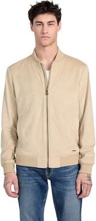 Guess Veste bomber en daim pour homme, Prosecco, S