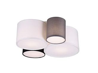 Trio Trio Leuchten Lampe de Plafond, Blanc/Noir/Gris