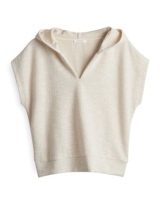 OPUS Damen Sweatshirt | GINSI Regular Kapuzenshirt aus Boucl&eacute; Sweat Natural Glaze, 38